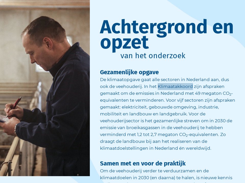 Opzet van onderzoek - Klimaat Envelop - Resultaten